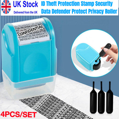 4Pcs/Set ID Theft Protection Stamp Security Data Defender Protect ...