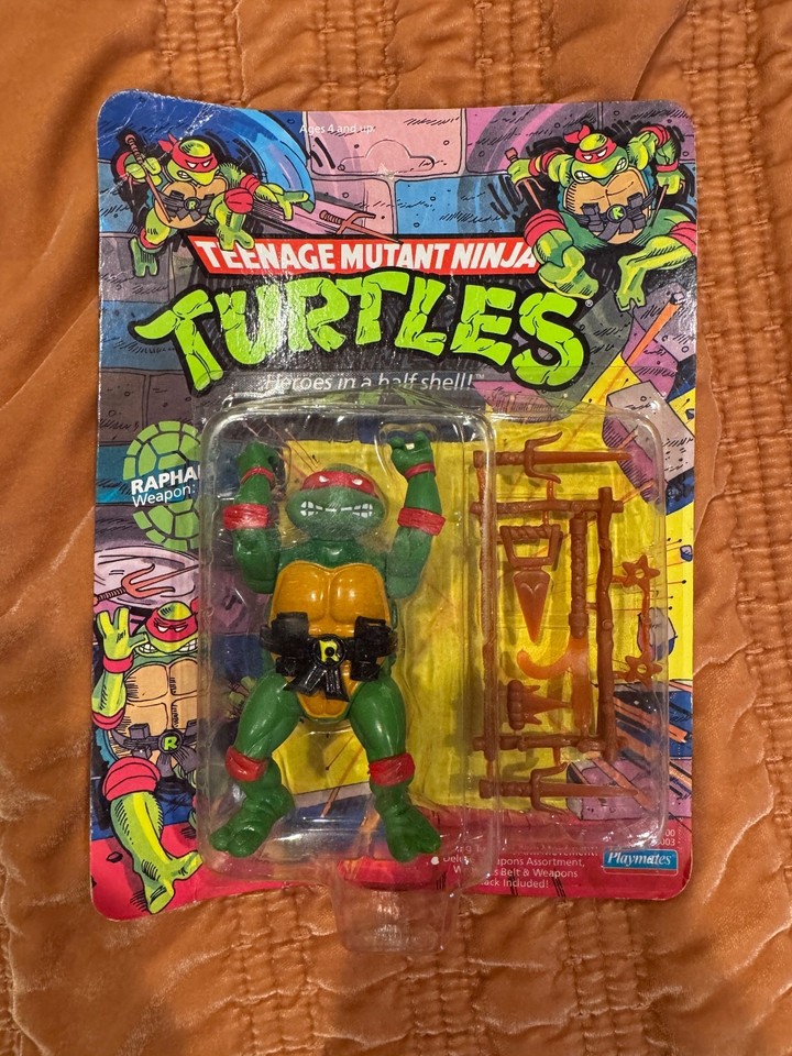 1988 Raphael Teenage Mutant Ninja Turtles TMNT MOC Unpunched Playmates ...