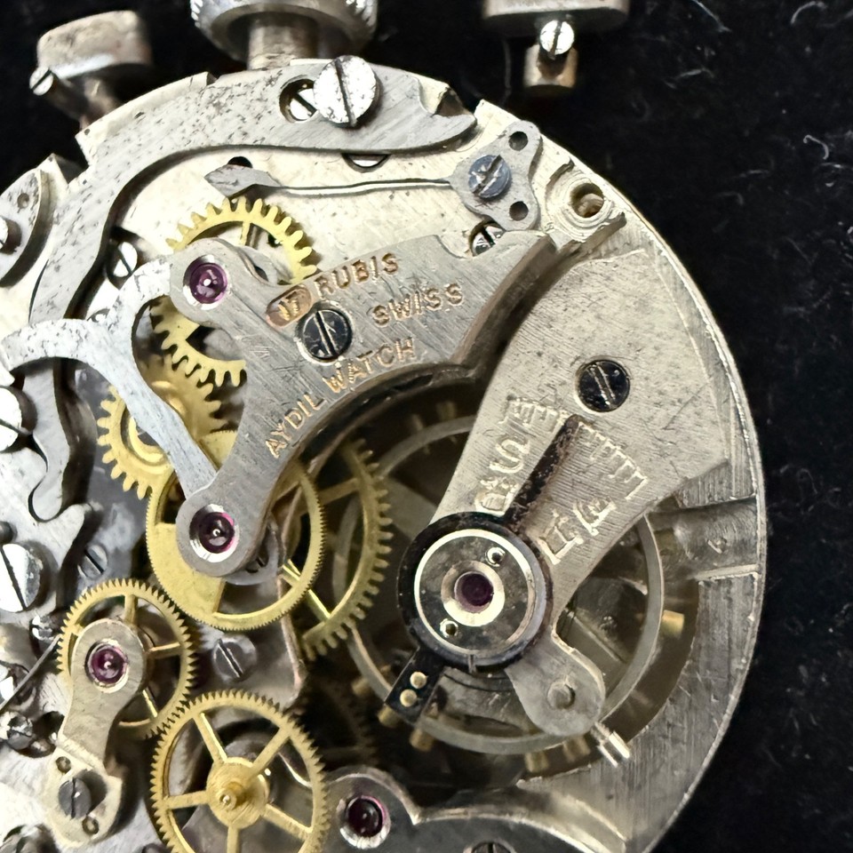 Aydil Watch For Parts Landeron 147 Working Chronograph Crown Button ...