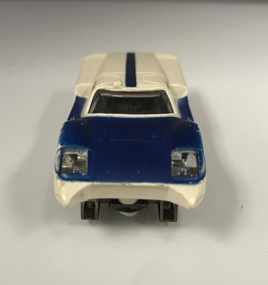 Vintage Aurora T-Jet Blue/White Ford J HO Scale Slot Car 1966-72 #1382 ...