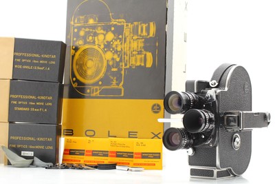 [ près De Mint ] Bolex Paillard H16 REX-5 Reflex Film Caméra M 3Lens ...