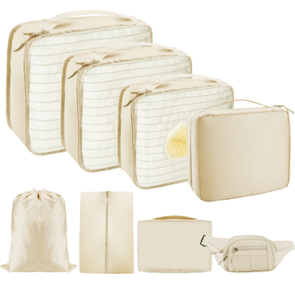 8PCS Travel Luggage Organiser Set Suitcase Storage Bags Clothing ...
