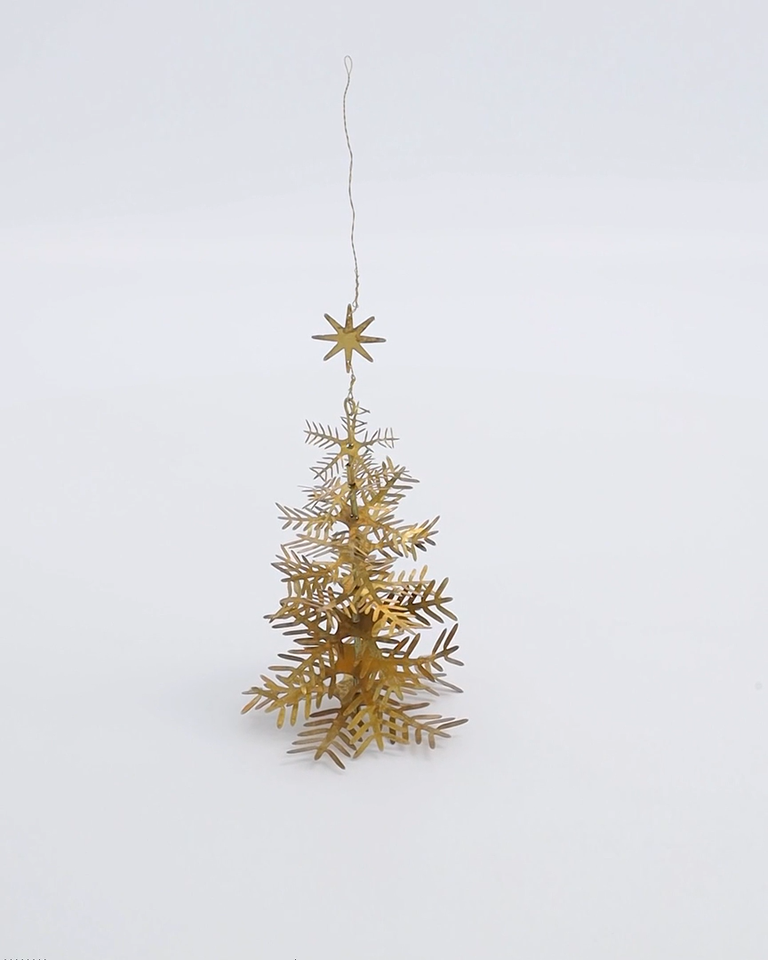 3er-Set House Doctor Ornament Lamet gold Tannenbaum Anhänger ...