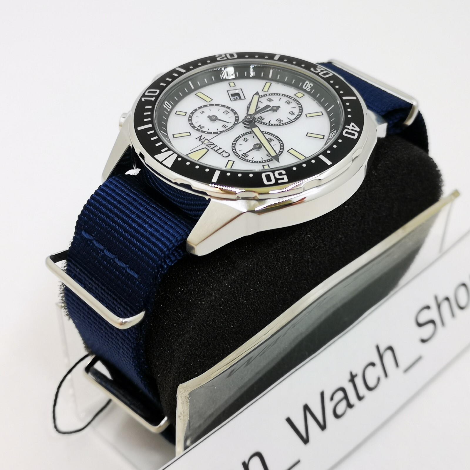 CITIZEN Collection AT2500-19A White Eco-Drive Chronograph Men's Watch ...