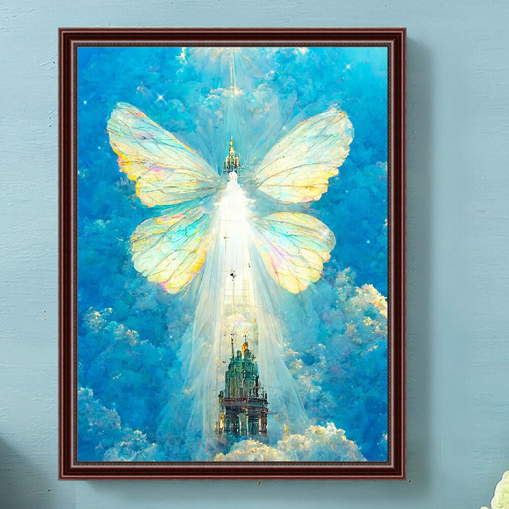 5D DIY Full Round Drill Diamond Painting Castle Kit Home Decoration Art ...