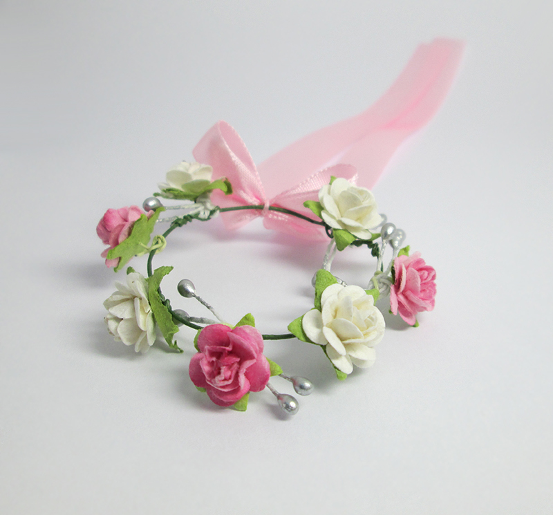For Barbie Doll FR Handmade Long Big Ribbon Flower Crown Headband Hair ...