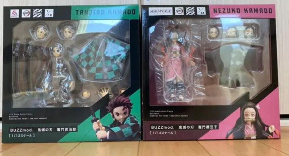 Demon Slayer Tanjiro & Neduko Kamado 1/12 Figure Set BUZZmod. Kimetsu ...