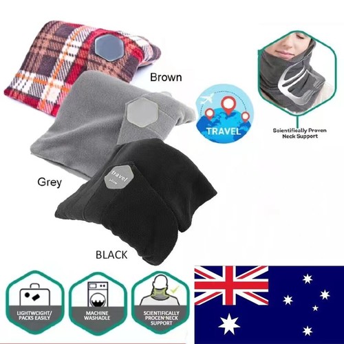 Travel Wrap Pillow Portable Neck Collar Brace Soft Support Trip Rest ...