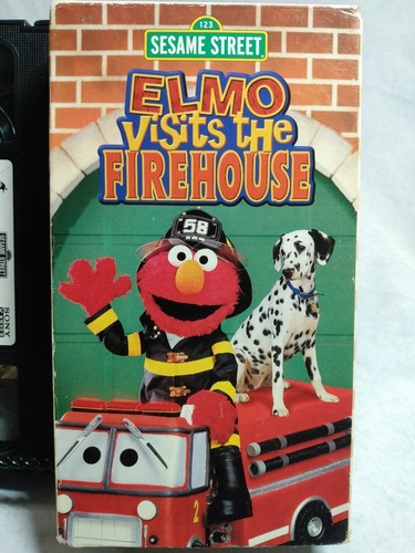 Sesame Street - Elmo Visits the Firehouse 2002 VHS cartoon fire safety ...