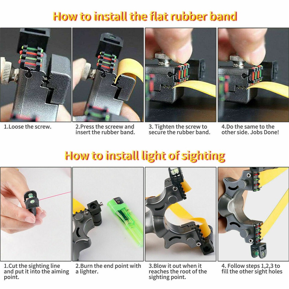 Hunting Professional Catapult Laser Slingshot With Rubber Aim Point ...