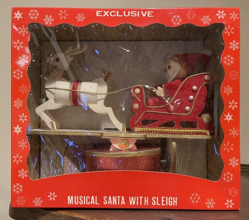 Musical Santa Sleigh MCM Rudolph The Red Nosed Reindeer Christmas ...
