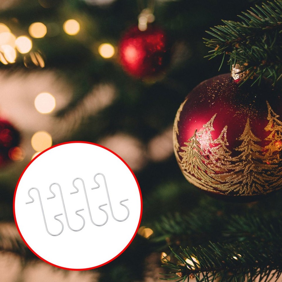 200pcs Small S Shape Hook Christmas Decorations Hanging Pothook Silver ...