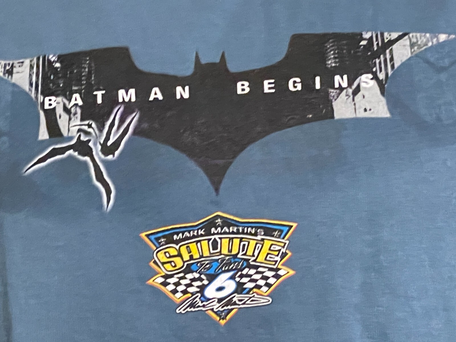 BATMAN BEGINS Mark Martin NASCAR shirt official Large… - Gem