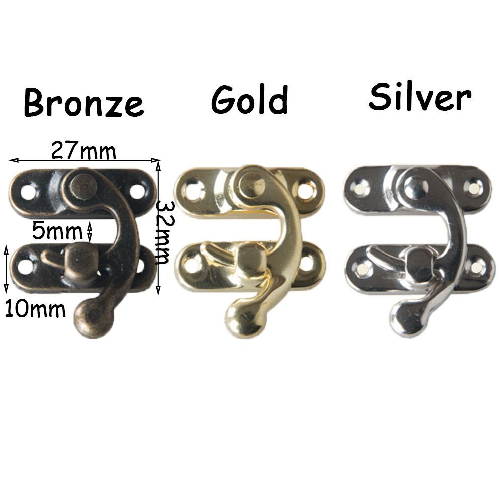 Leather Bag Wooden Box Padlock Decorative Latch Clasps Lock Hasp With ...