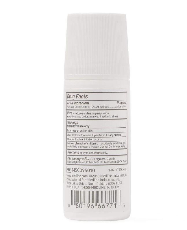 Medline MSC095010 Med Spa Roll On Antiperspirant/ Deodorant,1.5 OZ | eBay