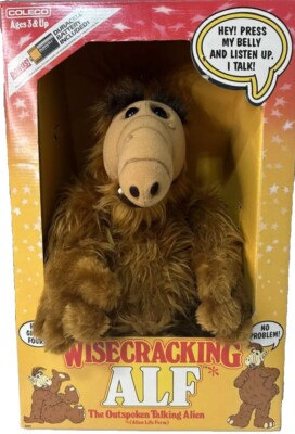 VTG 1986 Wisecracking ALF The Outspoken Talking Alien Coleco W/Box ...