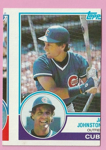1983 Topps Baseball Card #152 Jay Johnstone Cubs MISCUT OddBall ERROR ...