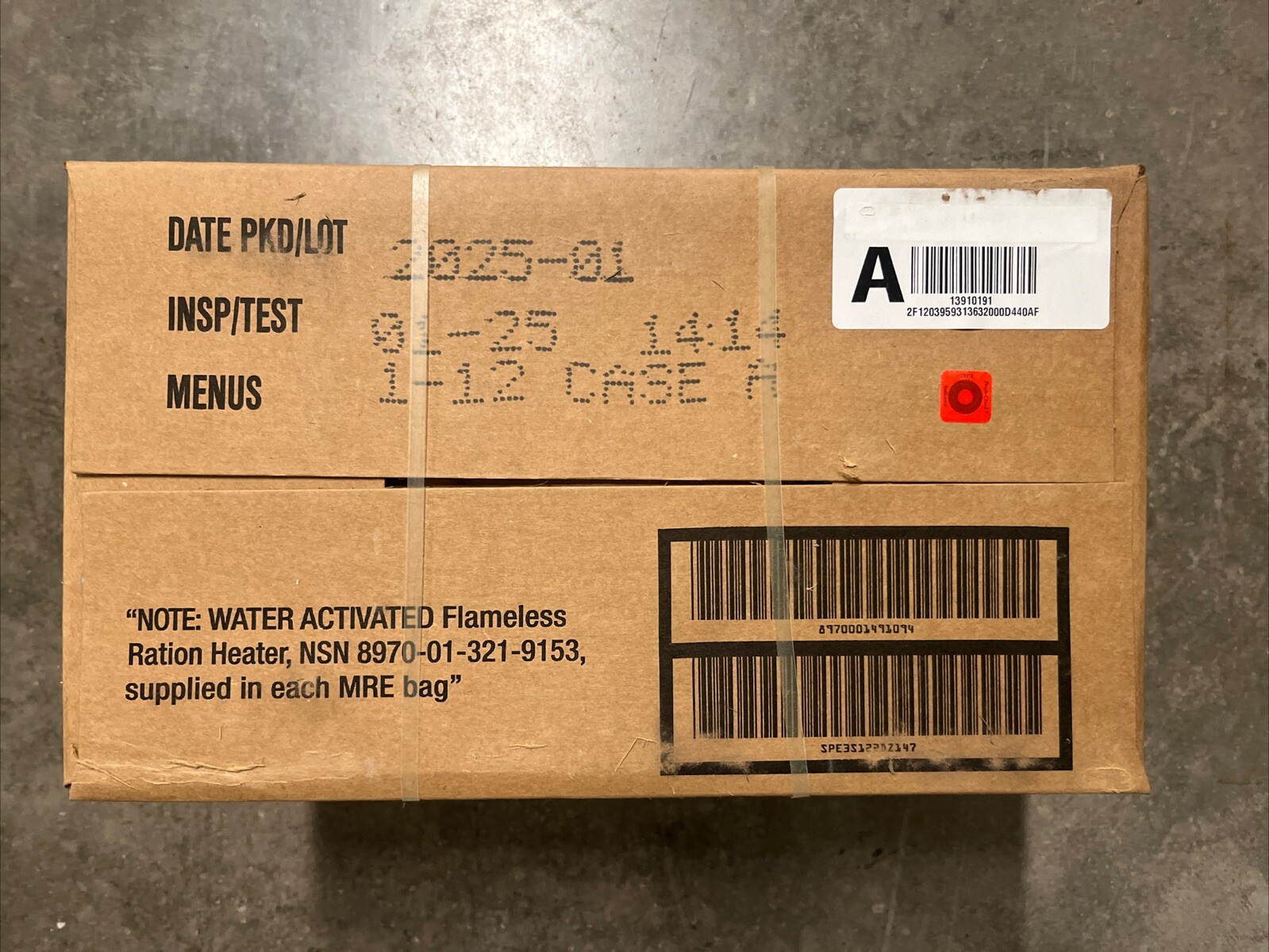 MRE U.S. Military Meals Case A Menus 1-12 MRE 12 Ready to Eat Meals | eBay