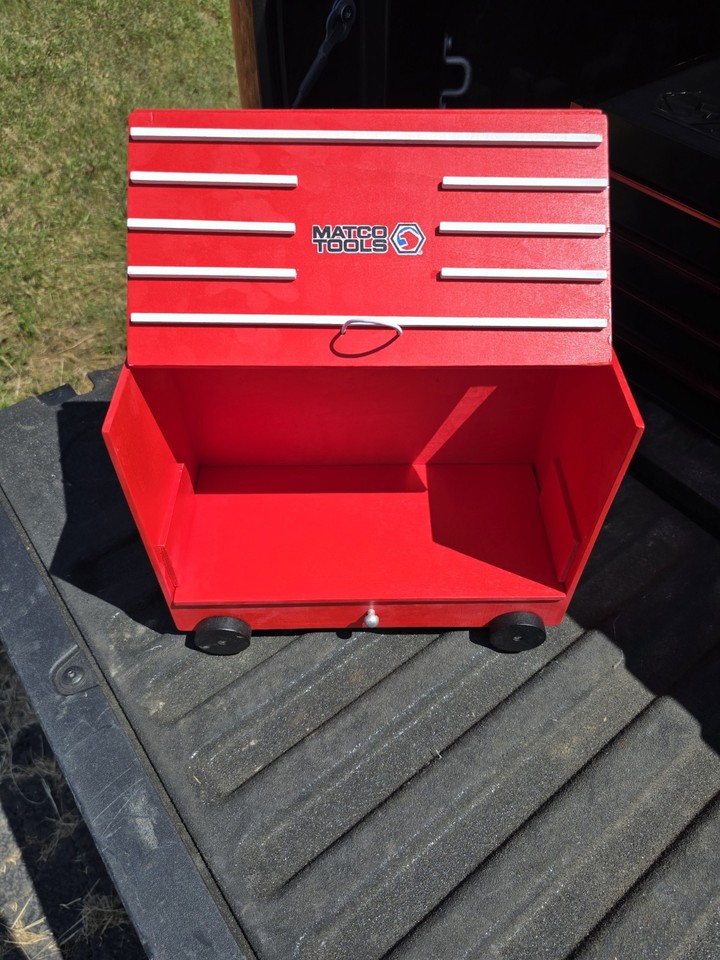 Matco Red Wood Tool Box w/ Tools APPRX 12” X 9” X 6" Toy | eBay
