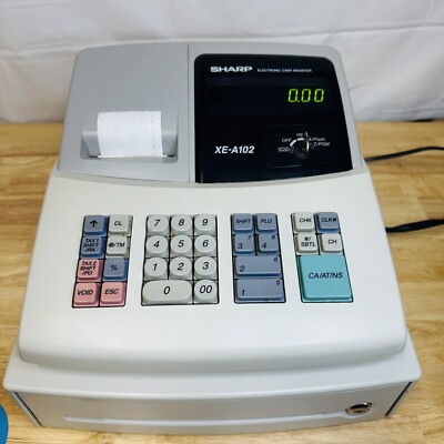 Sharp XE-A102 Electronic Cash Register & Drawer with Key | eBay