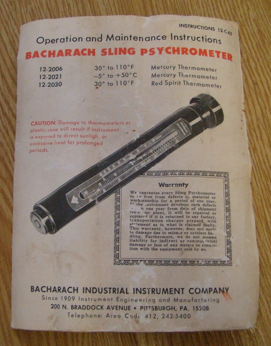 Weather Sling Psychrometer