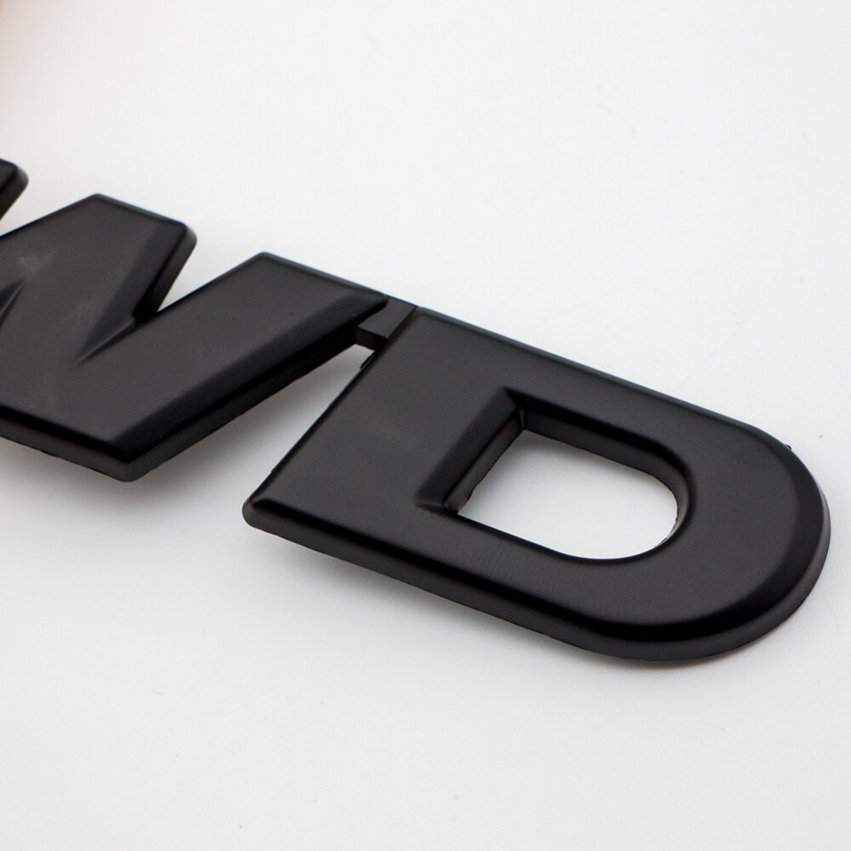 Metal Black Large AWD Logo Letter 4x4 4wd Emblem All Wheel Drive Badge ...
