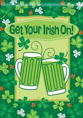 GET YOUR IRISH ON Premium Standard Appliqued Flag 28" x 40" | eBay