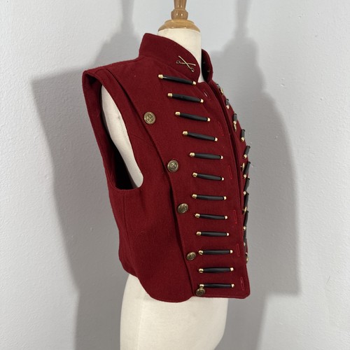 Double D Ranch Wear Vest Womens Medium Reg Wool Military Western Rodeo ...