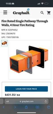 EZ PATH FIRE RATED PATHWAY FIRESTOP EZD44S2 | eBay