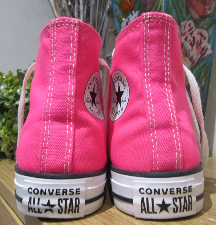 Girls Teens Hyper Pink Converse Hi High Top Shoes / Trainers Size UK 3 ...
