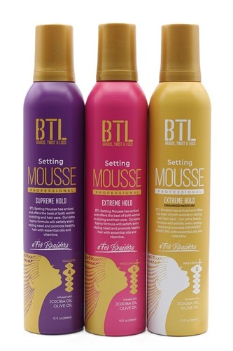 BTL Setting Mousse Infused Jojoba Oil & Olive Oil For Braids, Twist ...