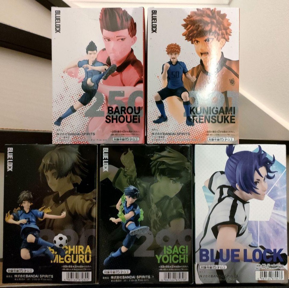 BLUELOCK Figure lot of 5 Isagi Bachira Mikage Baro Kunigami Bulk sale ...