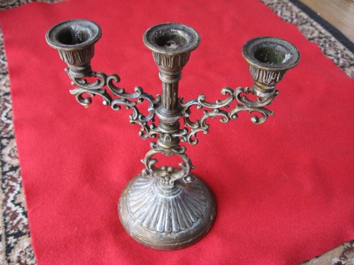 Antique, beautiful, Soviet metal candlestick for 3 candles, USSR | eBay