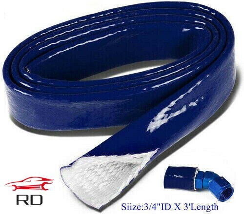 Heat Shield Sleeve Insulated Wire Hose Cover Wrap Loom Tube3/4"ID 3.3Ft ...