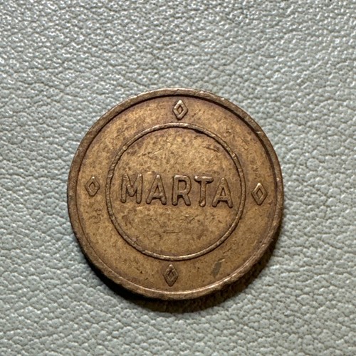 Vintage Marta Atlanta Georgia One Fare Transit Token 16mm Sz Of 10c | eBay