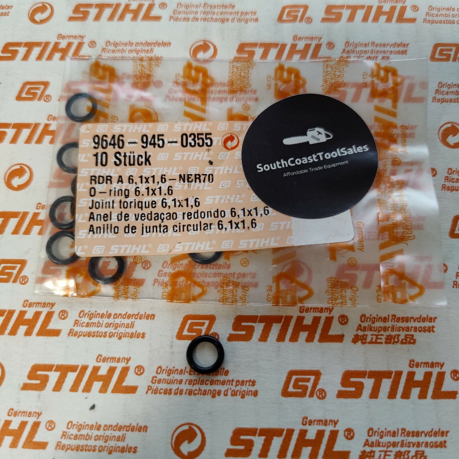 Stihl Genuine O-Ring 6.1x1.6 for Stihl MS250, MS250C - 9646 945 0355 ...