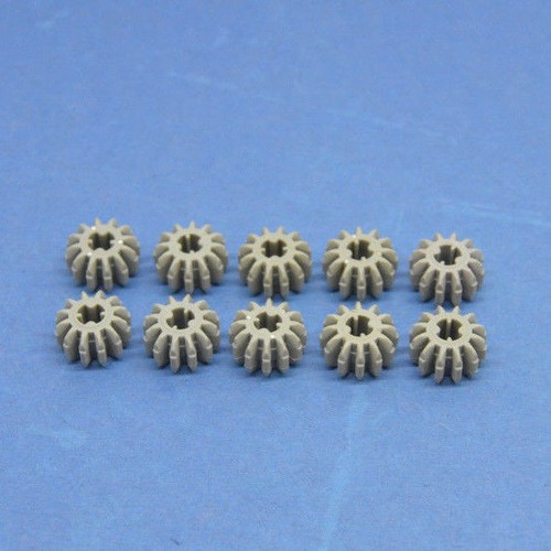 LEGO 10 x Technik Zahnrad althell grau 12 Zähne oldgrey technic ...