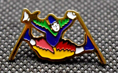Clown Skiing Jumping Splits Ski Pin | eBay