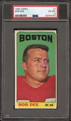 1965 Topps FB #7 Bob Dee PSA 6 SP Patriots (3752) | eBay