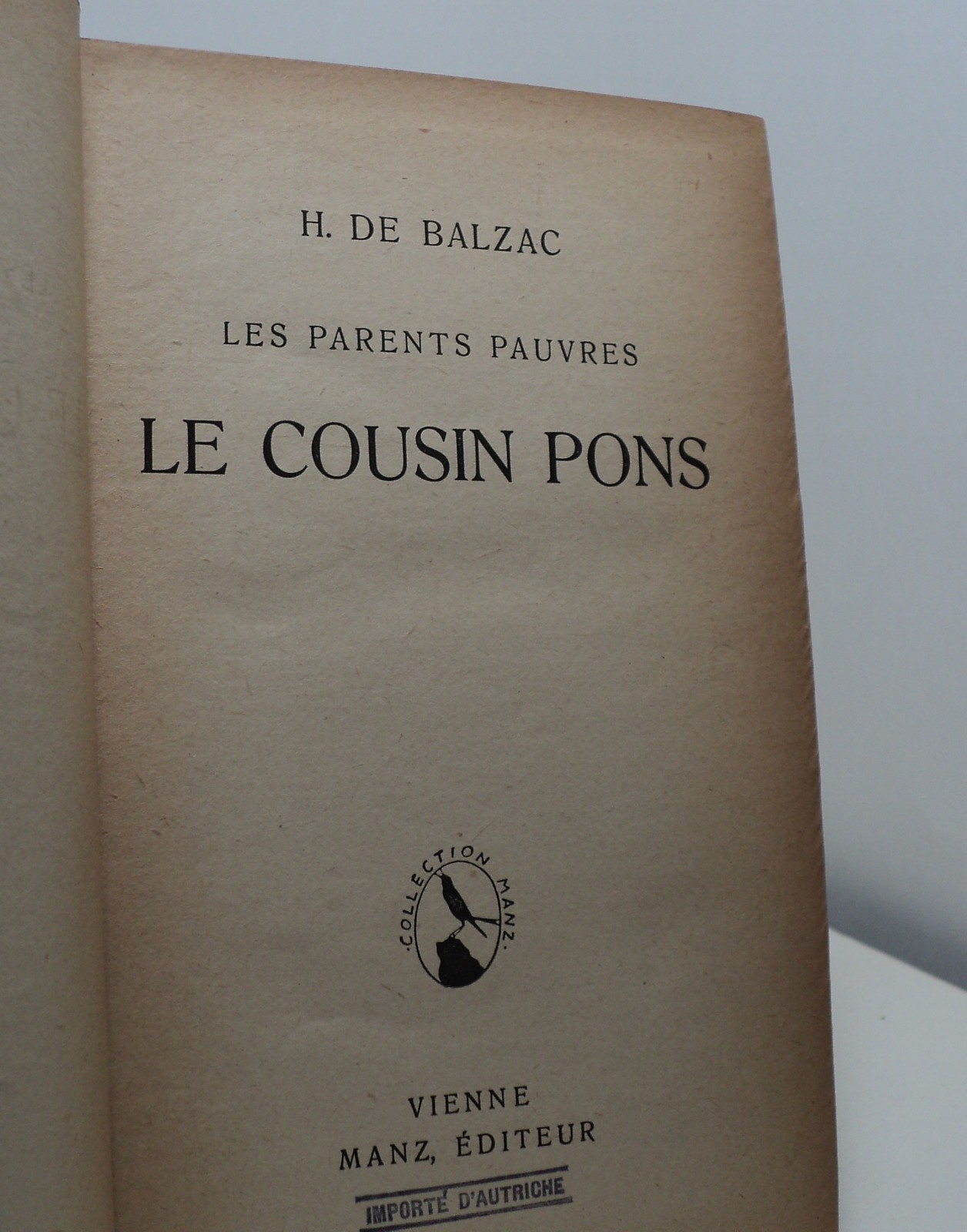 Le Cousin Pons by Honore de Balzac - in French | eBay