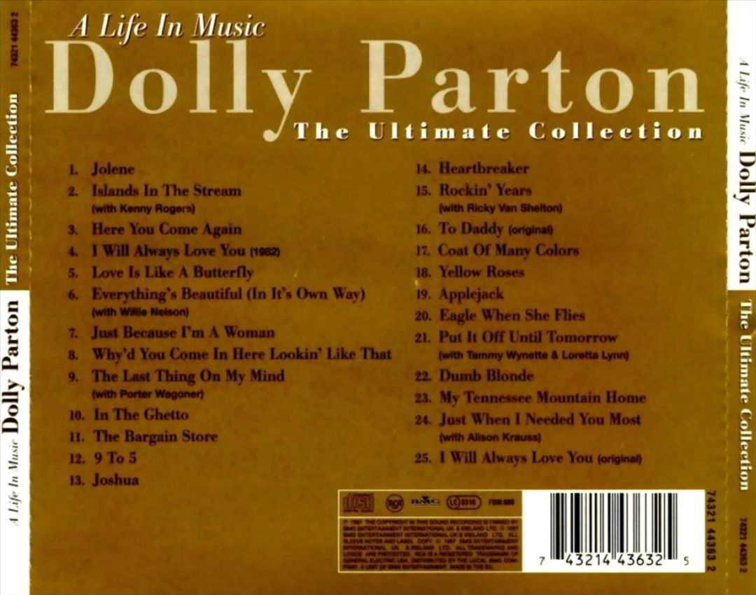 DOLLY PARTON - A LIFE IN MUSIC: THE ULTIMATE COLLECTION NEW CD ...