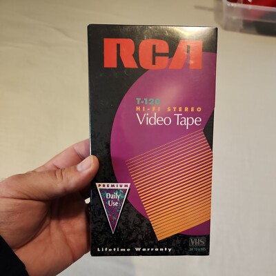 RCA T-120H STANDARD GRADE 6-HOUR VHS BLANK EMPTY CASSETTE VCR VIDEO ...