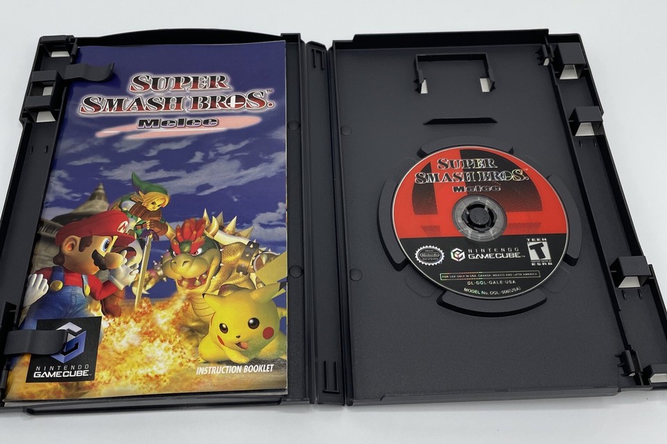 Super Smash Bros Melee Nintendo GameCube Complete CIB Black Label First ...
