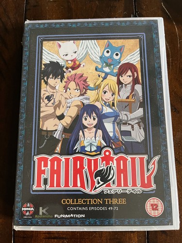 Fairy Tail Collection Three 3 (Episodes 49-72) DVD Set Manga Funimation ...