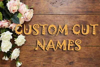 Personalised MDF Names Custom Cut Out Wooden Letters Shapes 3mm Thick ...