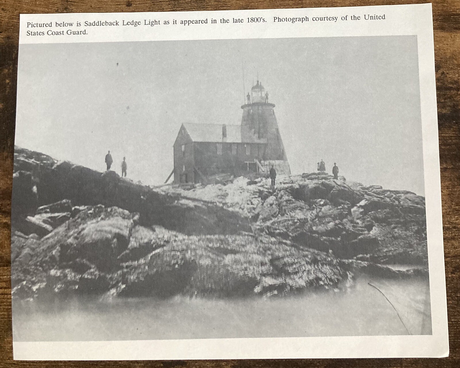 Book Clipping Photo Saddleback Ledge Lighthouse Isle Au Haut Vinalhaven ...