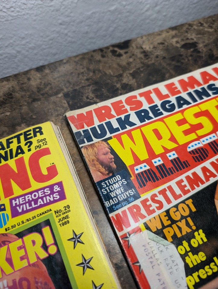 Lot Of 7 Vintage WWF Magazines Wrestling All Stars 1980s/90s Hulk Hogan ...