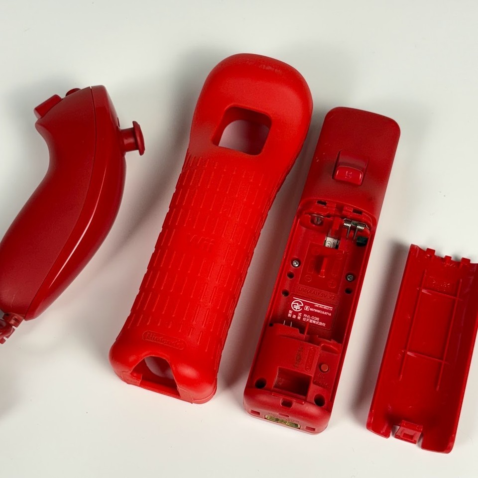 Nintendo Wii Japanese Version Red Console 6 Mario Games Wii Remote ...