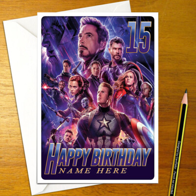 AVENGERS ENDGAME Personalised Birthday Card - marvel disney ...