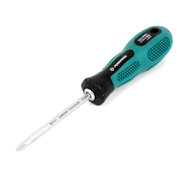 Black Green Handgrip Two Way Slotted PH1 Phillips Screwdriver Handy ...